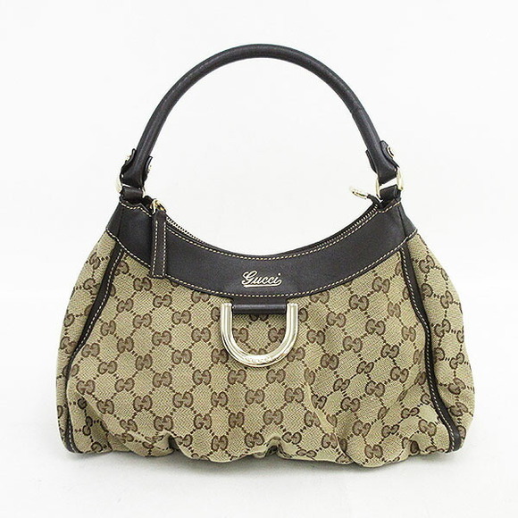 Gucci | Bags | Gucci Gg Pattern Shoulder Bag Leather Brown | Poshmark